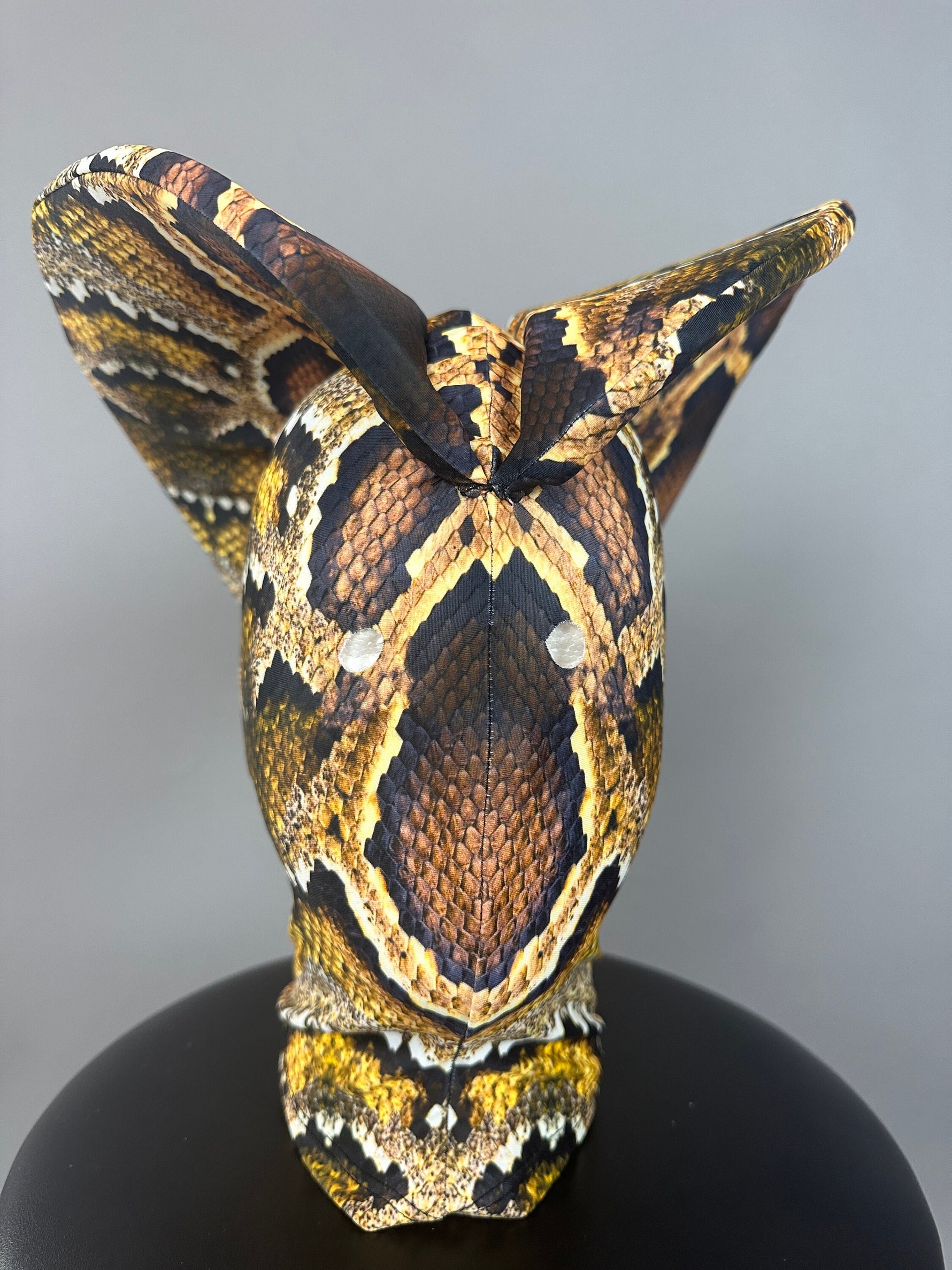 Snake Mask Headpiece, Cobra Costume Hood, Reptile Face Cover, UV Glow ...